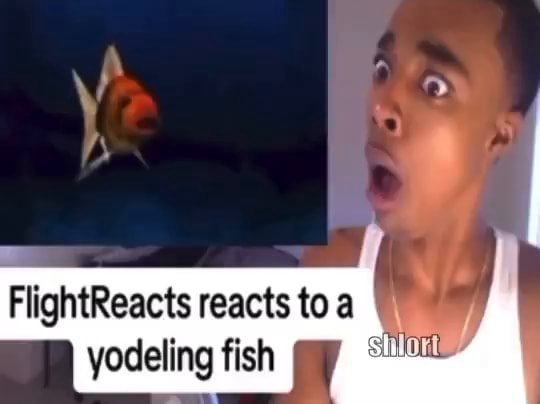 FlightReacts reacts to a yodeling fish - iFunny