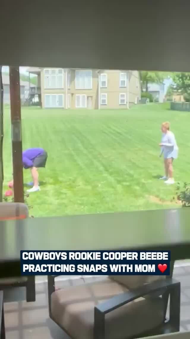 @dallascowboys center @cooper_beebe’s mom is making sure he’s got the ...
