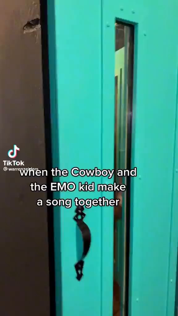 TikTok the Cowboy and the EMO kid make a song together - iFunny