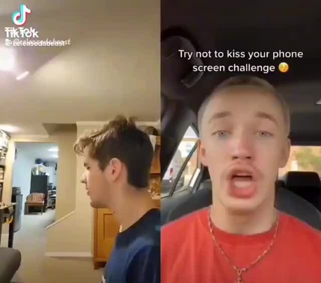 Try not to kiss your phone screen challenge - iFunny