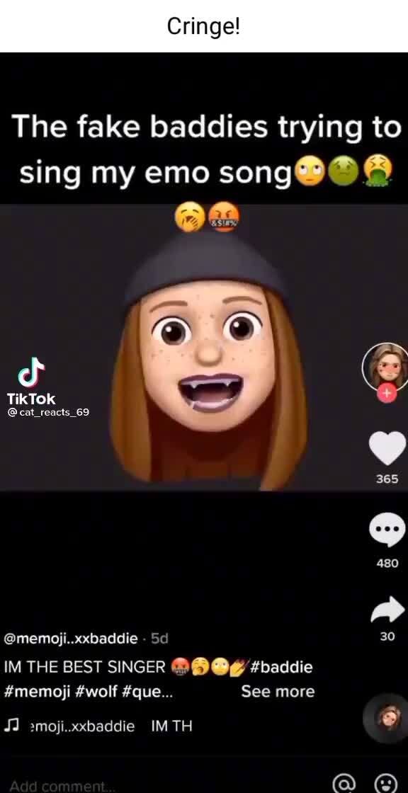 Cringe! The fake baddies trying to sing my emo song of SSS Tik Tok ...