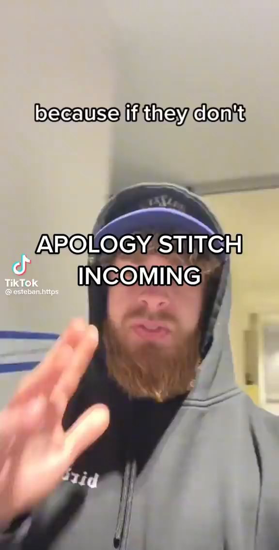 Because if they don't APOLOGY STITCH INCOMING - iFunny