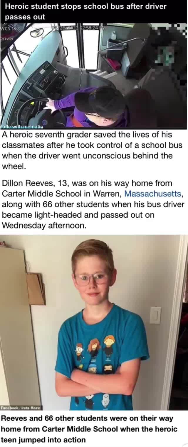 He’s supposed to get a special award at his end of year assembly 🤗 - Heroic student stops school ...