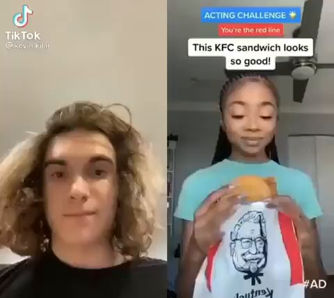 If ACTING CHALLENGE This KFC sandwich looks good! - iFunny