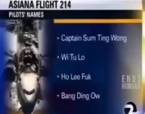 Captain Sum Ting Wong Wi Tu Lo * Ho Lee Fuk Bang Ding Ow - iFunny