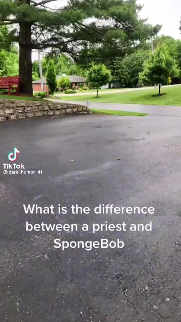 What is the difference between a priest and SpongeBob - iFunny