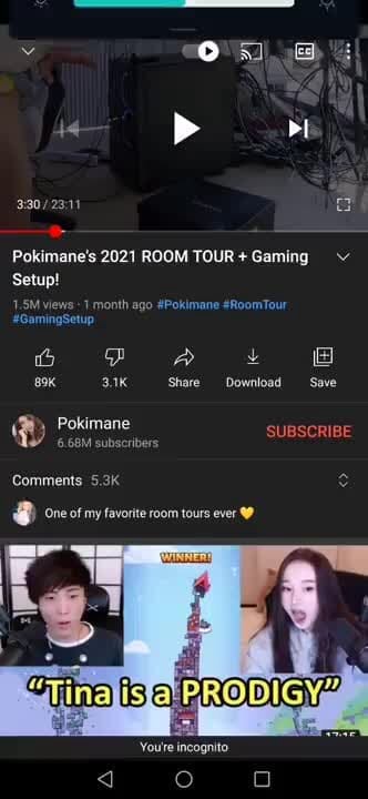 Pokimane's 2021 ROOM Setup! 1.5M views month ago #Pokimane #RoomTour ...
