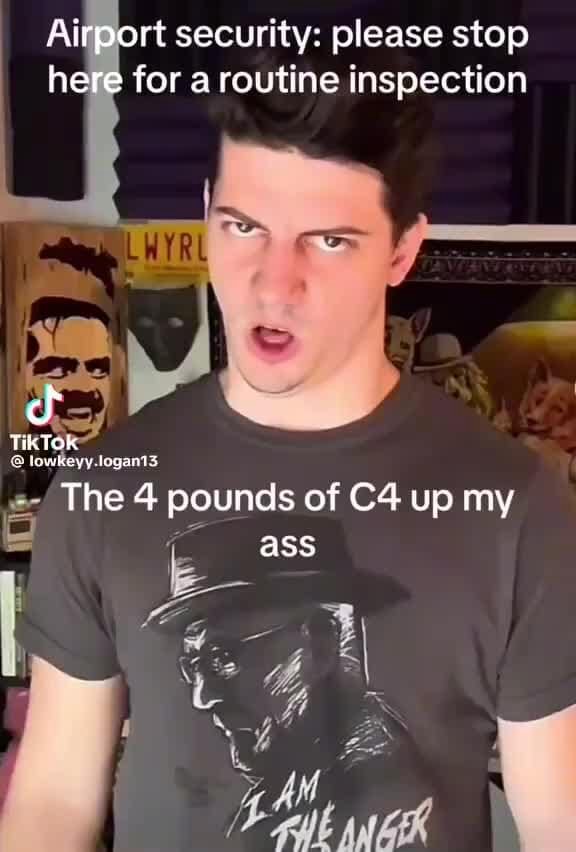 Airport security: please stop here for a routine inspection cf Tik Tok ...