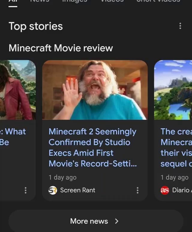 Top stories Minecraft Movie review What Be Minecraft 2 Seemingly ...