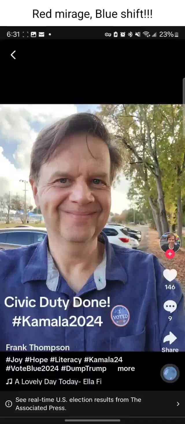 Red mirage, Blue shift!!! LA Civic Duty Done! #Kamala2024 Frank ...