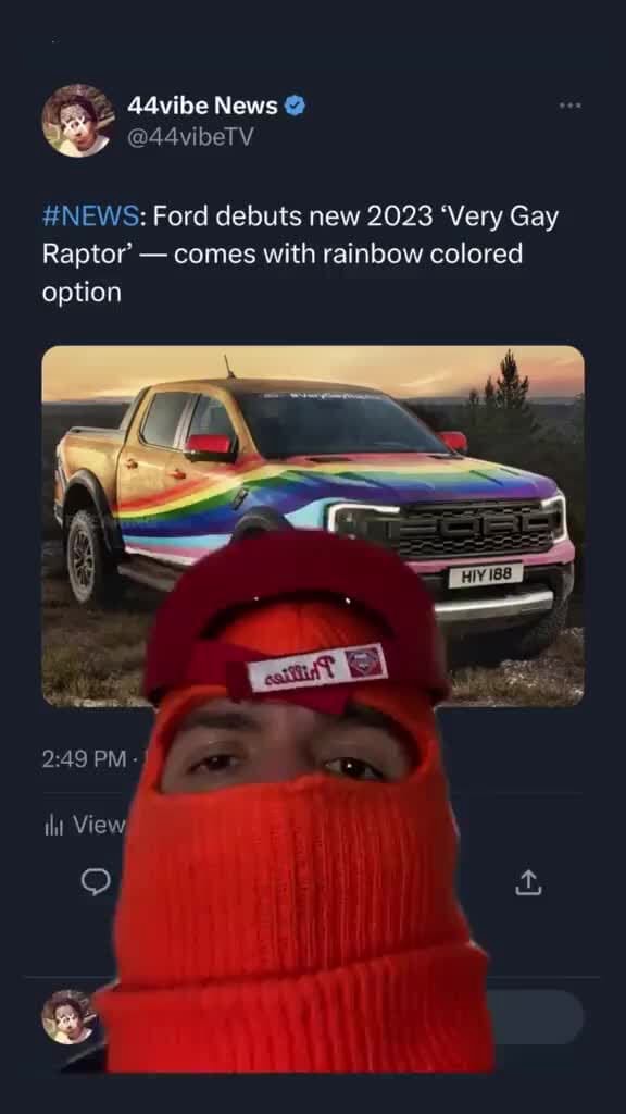 News #NEWS: Ford debuts new 2023 'Very Gay Raptor' - comes with rainbow ...
