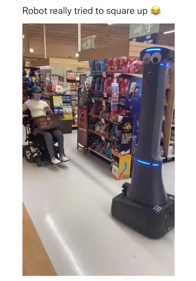 Robot really tried to square up - iFunny