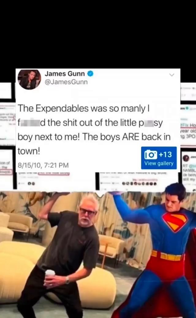 James Gunn @ The Expendables was so manly I f d the shit out of the ...