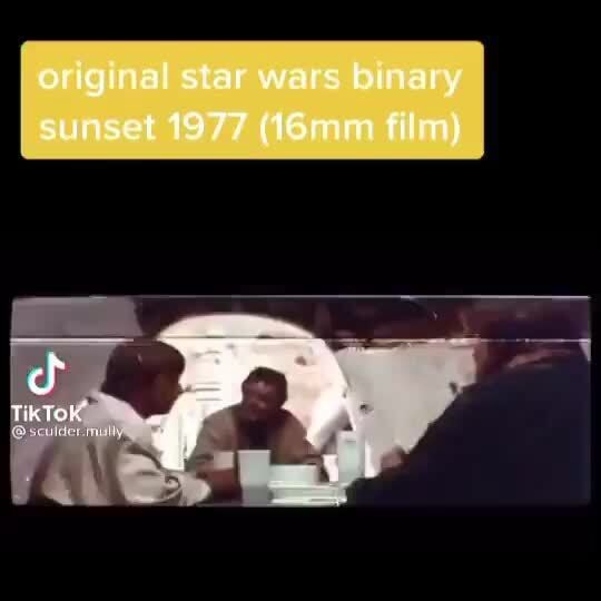 Original star wars binary sunset 1977 (16mm film) - iFunny