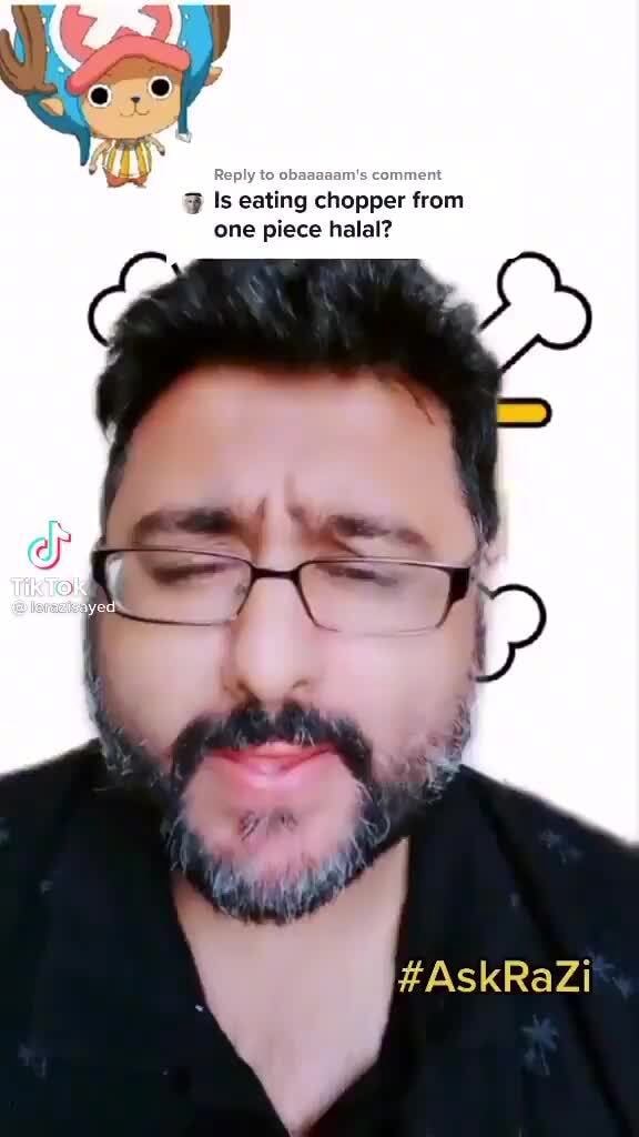 Eating chopper from one piece halal? #AskRaZzi - iFunny