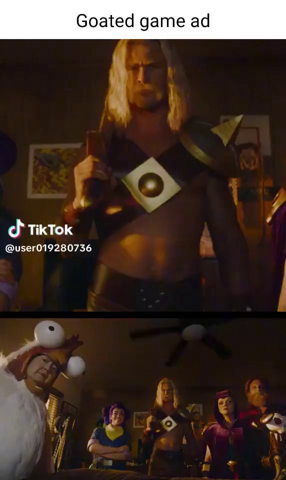 Goated game ad TikTok @user019280736 pe - iFunny