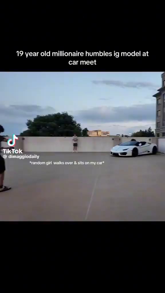 19 year old millionaire humbles ig model at car meet TikTok ...