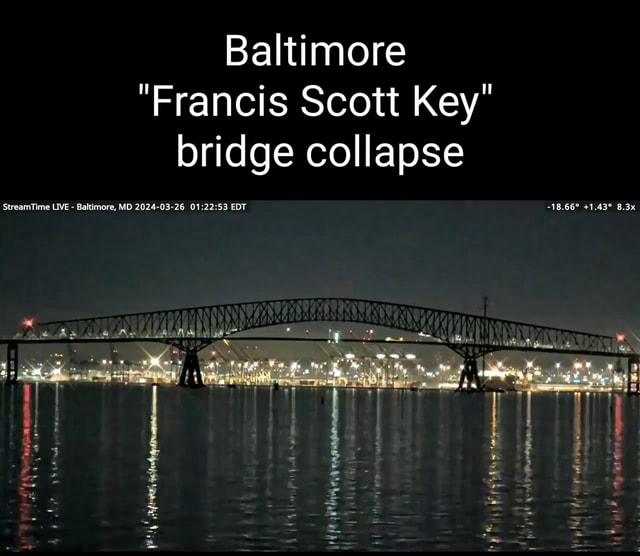 Baltimore "Francis Scott Key" bridge collapse pP StreamTime LIVE ...