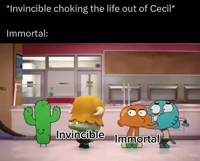 *Invincible choking the life out of Cecil* Immortal: Invincible artale ...