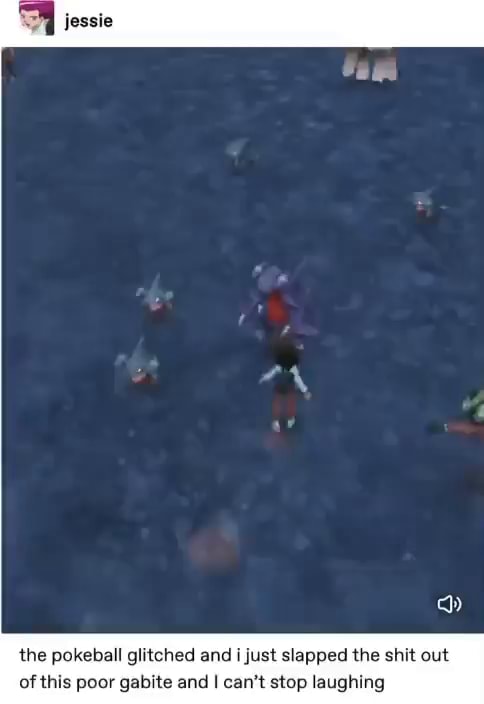 The pokeball glitched and just slapped the shit out of this poor gabite ...