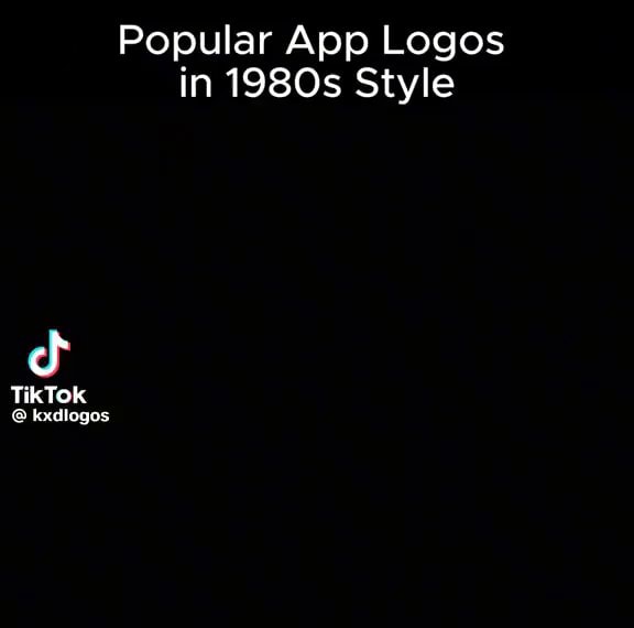 Popular App Logos in 1980s Style Sf TikTok kxdlogos - iFunny