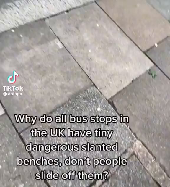 TikTok Why co all bus stops in the UK Rave tiny dangerous slanted ...