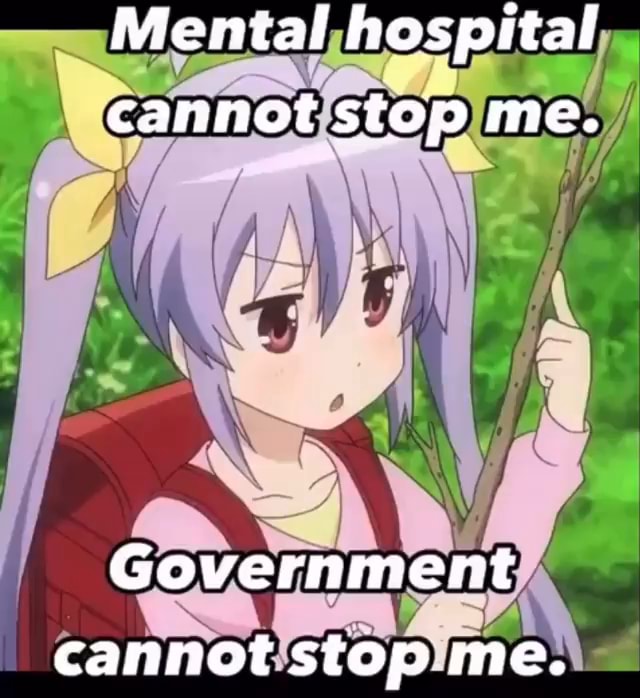 Mental hospital cannot stop me. Government cannot stop me. - iFunny