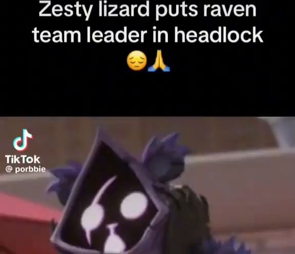 Zesty lizard puts raven team leader in headlock - iFunny