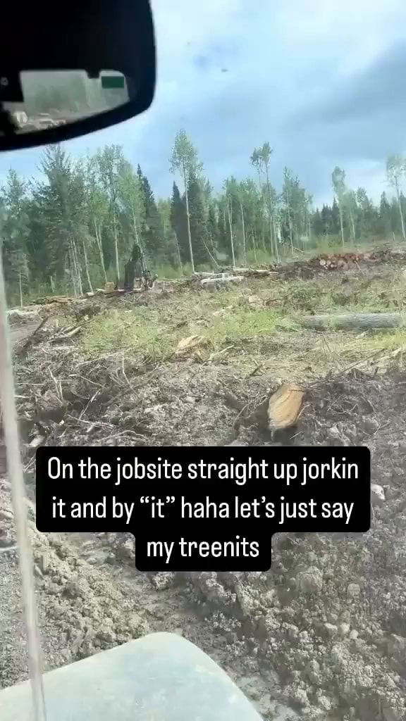 On the jobsite straight up jorkin it by "it" haha let's just say my ...