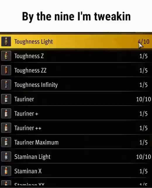 By the nine I'm tweakin Toughness Lig! I Toughness Z Toughness ZZ ...