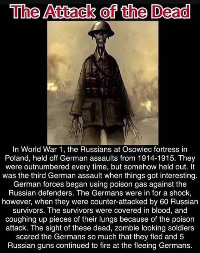 Dead In World War 1, the Russians at Osowiec fortress in Poland, held ...