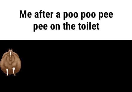 Me after a poo poo pee pee on the toilet - iFunny