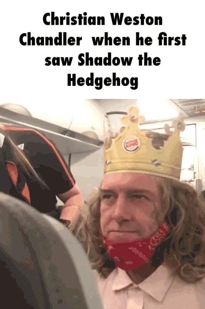 Christian Weston Chandler when he first saw Shadow the Hedgehog - iFunny