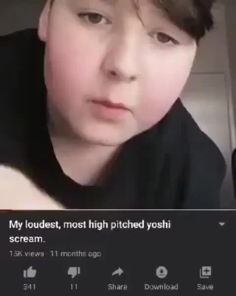 My loudest, most high pitched yoshi Pe scream. - iFunny