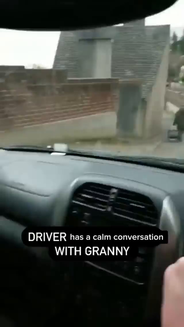 DRIVER has a calm conversation WITH GRANNY - iFunny