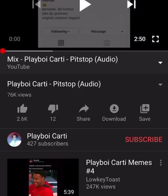Playboi Carti Pitstop (Audio) Playboi Carti Pitstop (Audio) a - iFunny