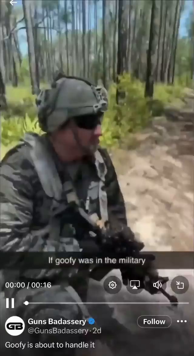 All If goofy was in the military (aa) Guns Badassery Follow ...