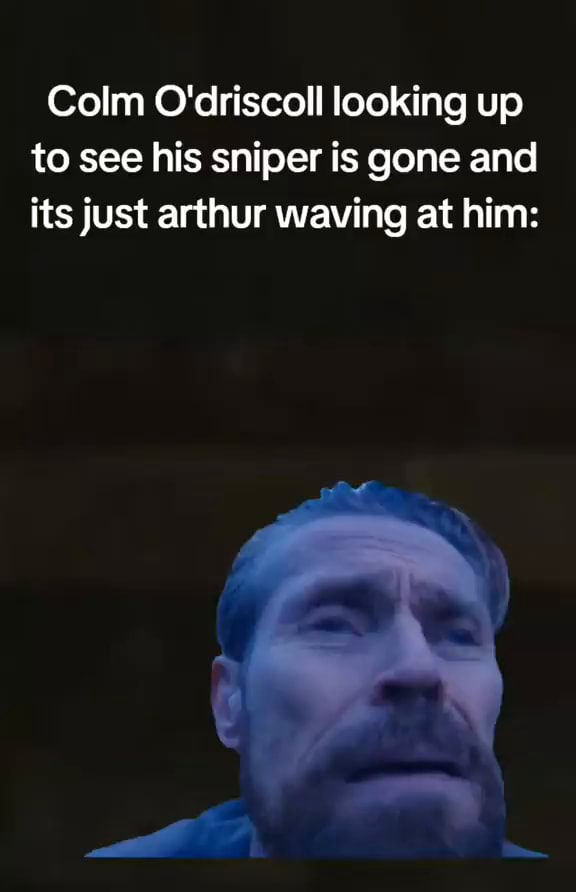 Colm O'driscoll looking up to see his sniper is gone and its just ...