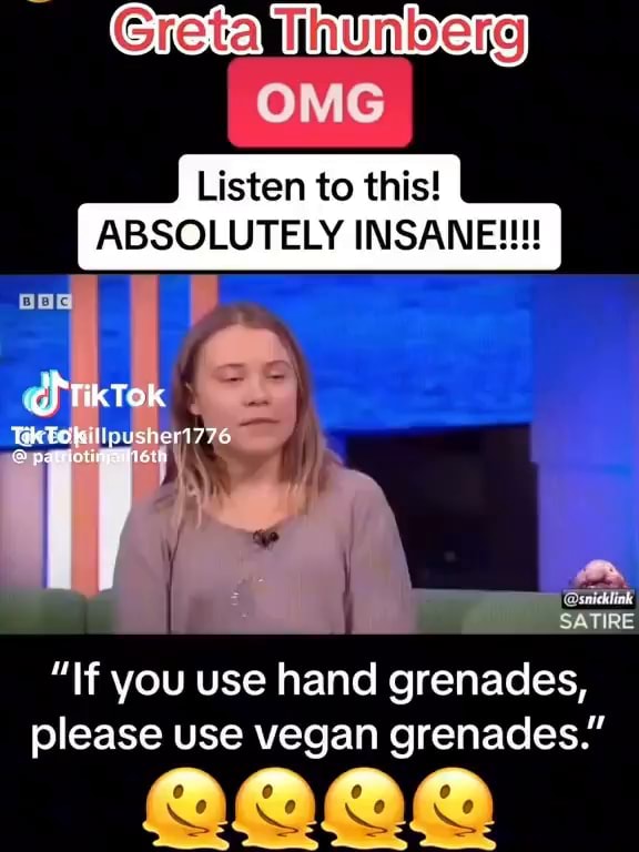 Greta Thunberg OMG Listen to this! ABSOLUTELY INSANE!!! Tok SATIRE I ...