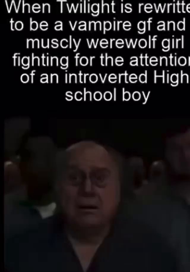 When Twilight is rewritte to be a vampire gf and muscly werewolf girl ...