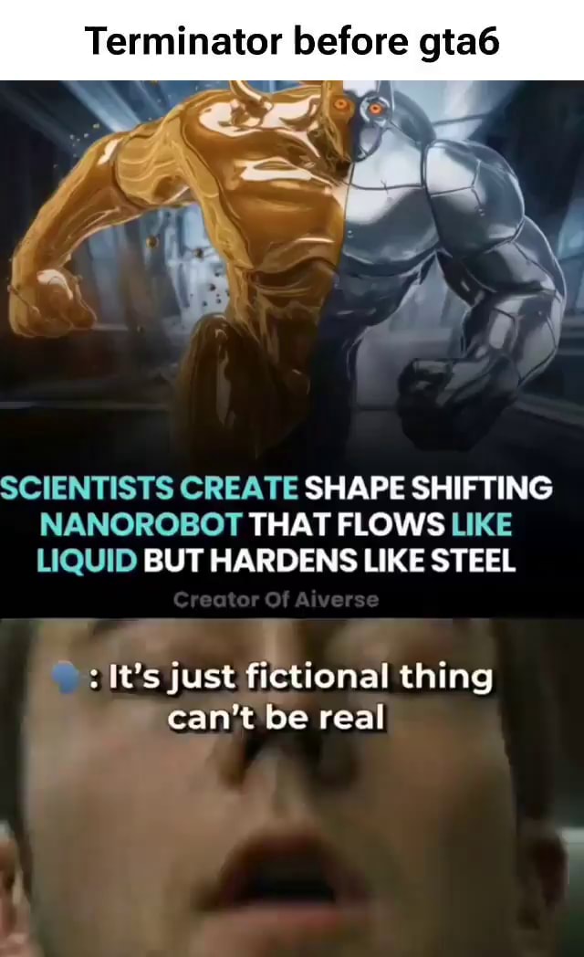 Terminator before gta6 SCIENTISTS CREATE SHAPE SHIFTING NANOROBOT THAT ...