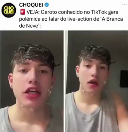 CHOQUEI VEJA: Garoto conhecido no TikTok gera polêmica ao falar do live ...