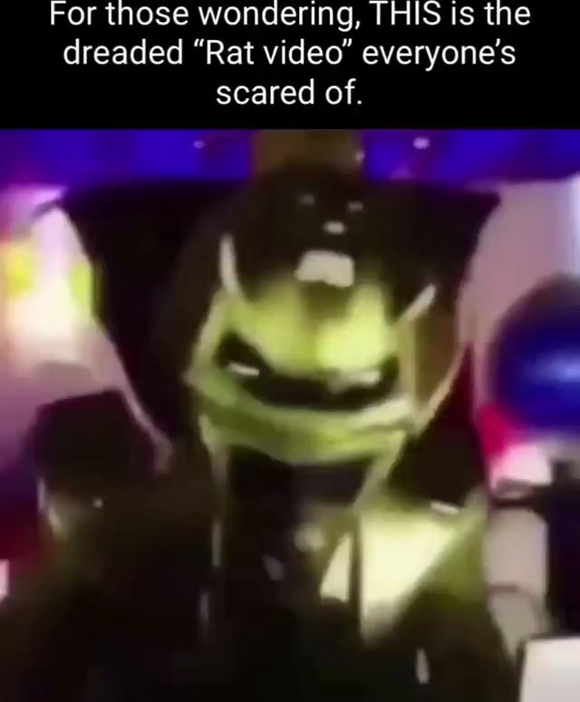 For those wondering, THIS Is the dreaded "Rat video" everyone's scared ...