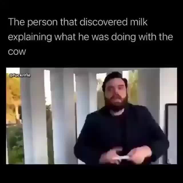 The person that discovered milk explaining what he was doing with the ...