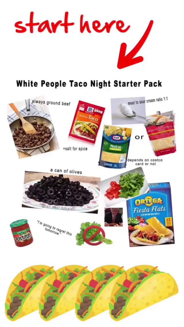 Stavt heve White People Taco Night Starter Pack ground beef for -2 Of ...