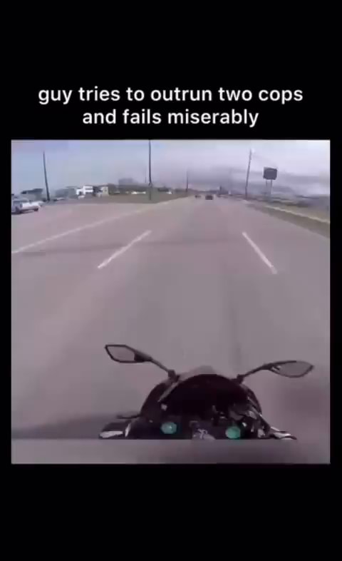 Guy tries to outrun two cops and fails miserably - iFunny