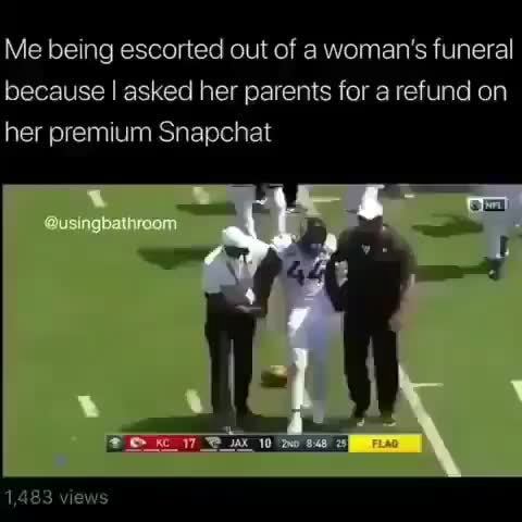 Me being escorted out of a woman's funeral because I asked her parents ...