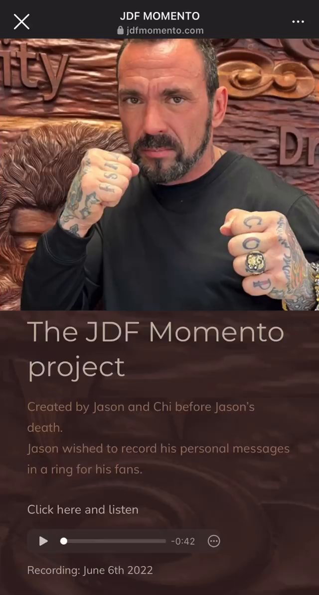 JDF MOMENTO The JDF Momento project Created by Jason and Chi before ns death. Jason wished to ...