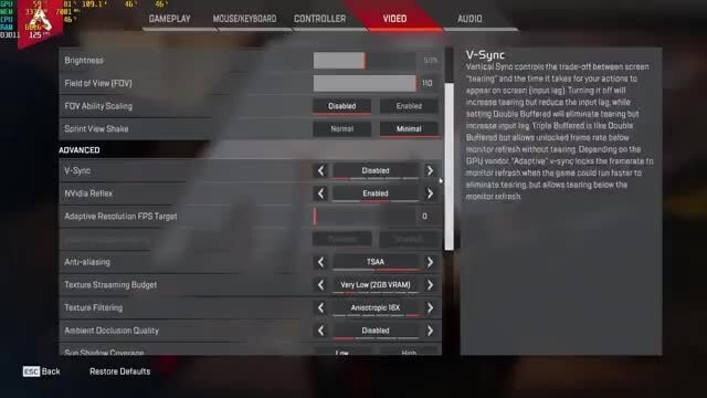46* BAMEPLAY RAM Brightness Field of View (FOV) FOV Ability Scaling ...