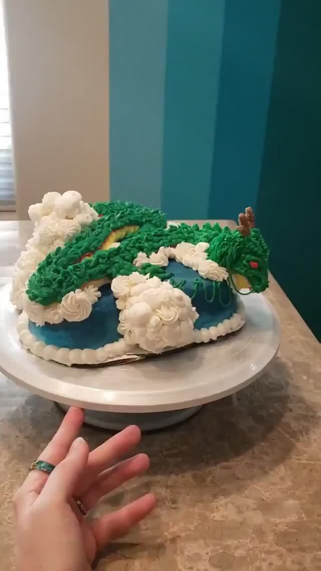 Home made Shenron Cake - iFunny